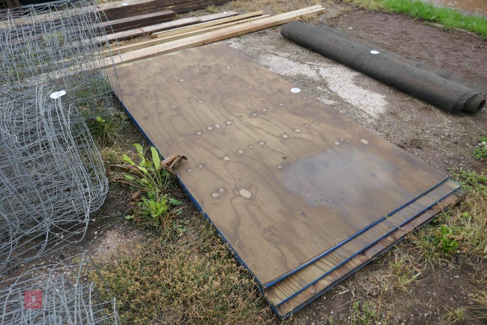 5x 8' X 4' X 10MM SHEETS OF PLYBOARD