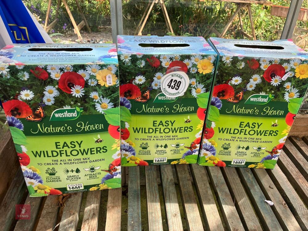 3 X 4KG OF WESTLAND WILD FLOWER SEED