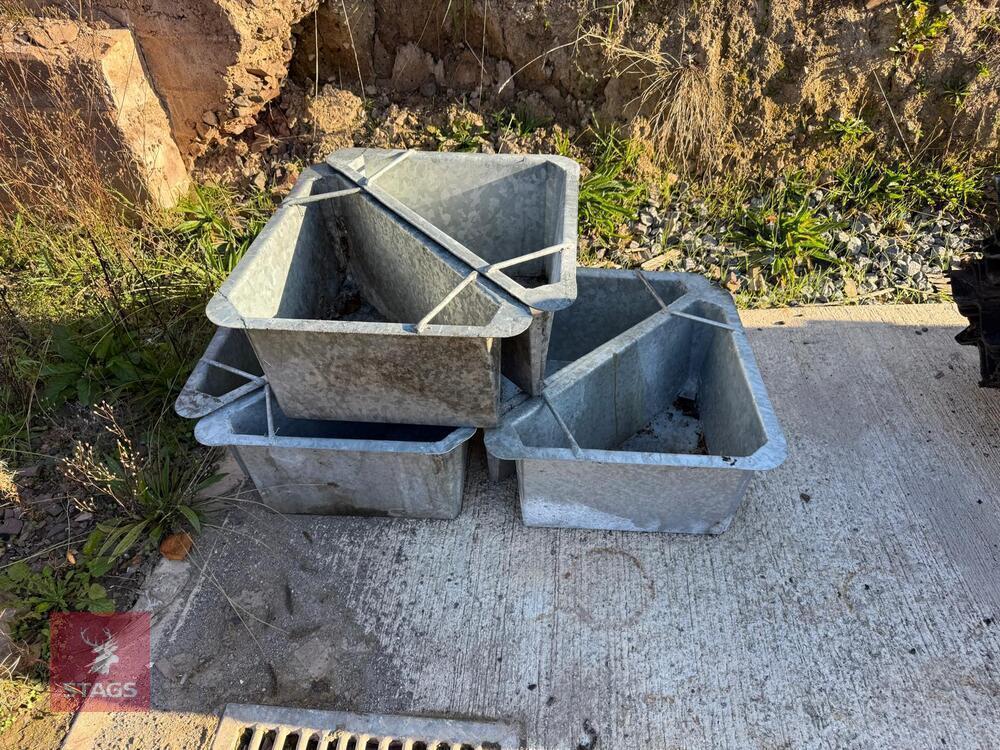 6 GALVANISED CORNER FEED TROUGHS